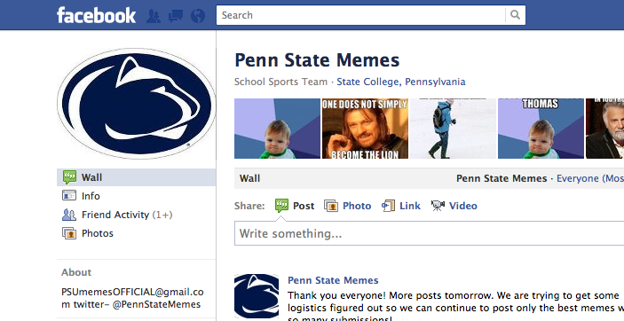Distraction of the Day: Penn State Memes