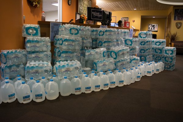 Student Groups Collecting Bottled Water For Flint