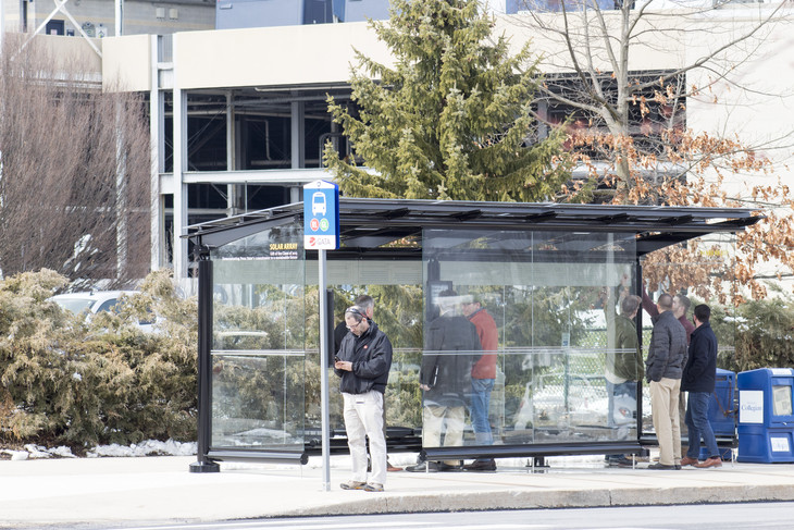 Solar-Powered Bus Stop Offers Real-Time CATA Map, Charging Stations ...