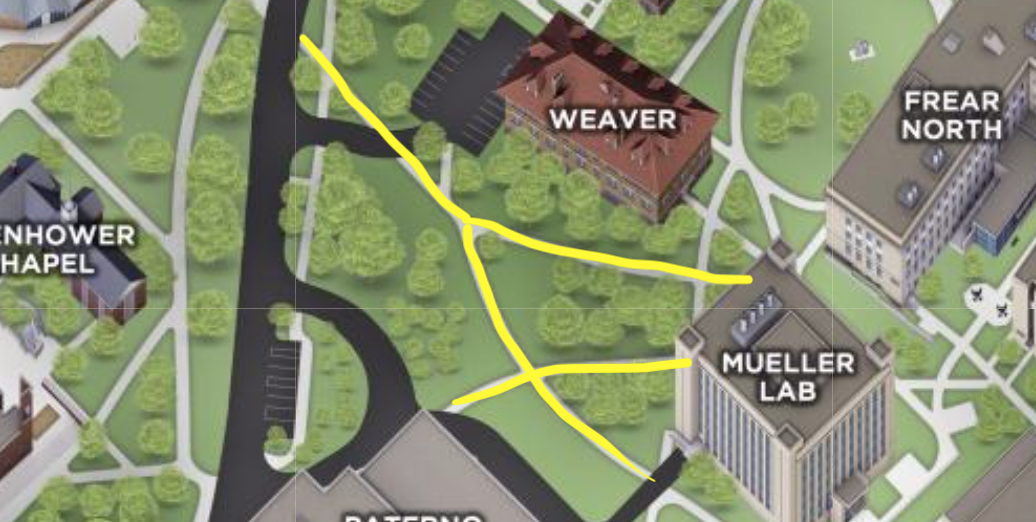 On The Diagonal: The Best Paths To Take On Penn State's Campus | Onward ...