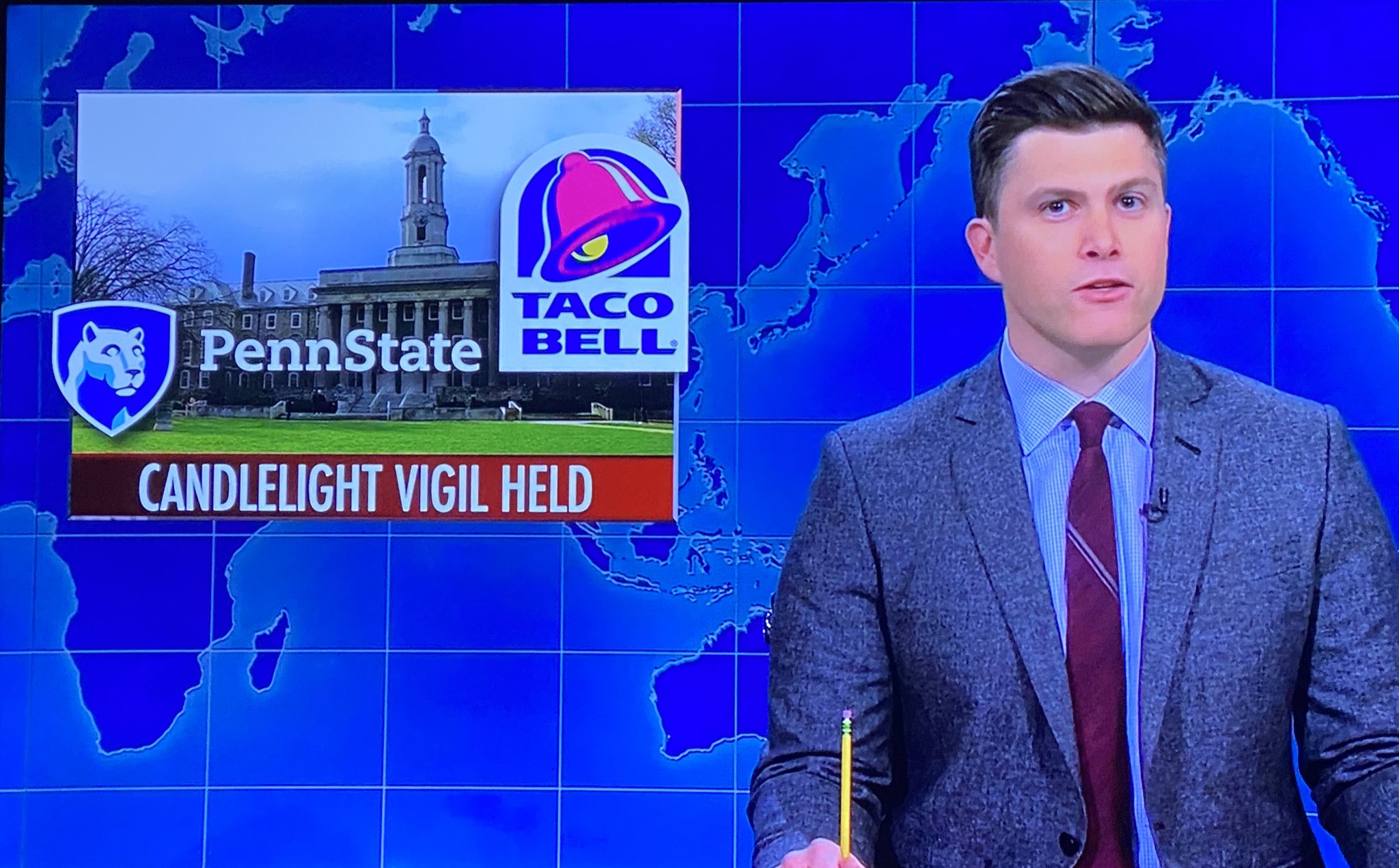 SNL 'Weekend Update' Features Penn State Students' Taco Bell Vigil ...