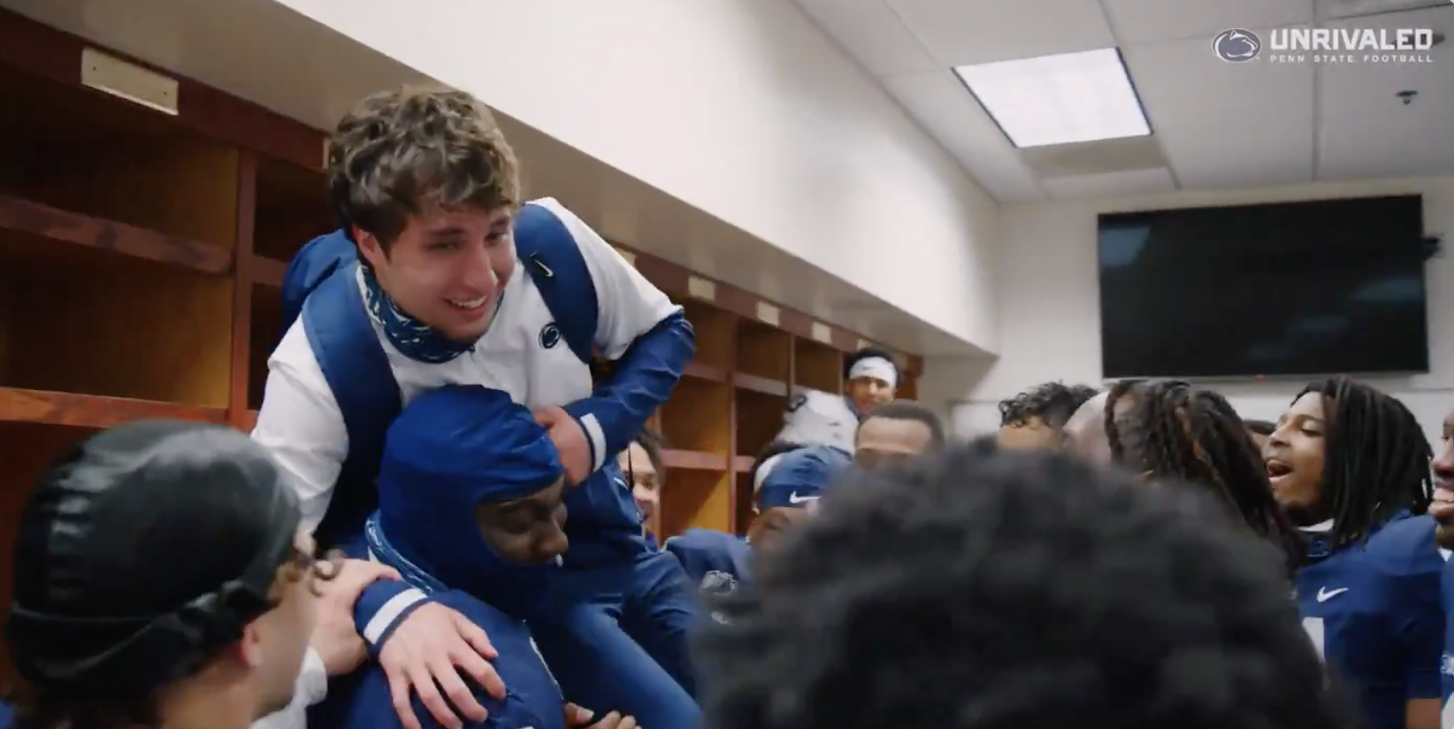 Jack Ham Surprises Penn State Football's Drew Hartlaub With Scholarship ...