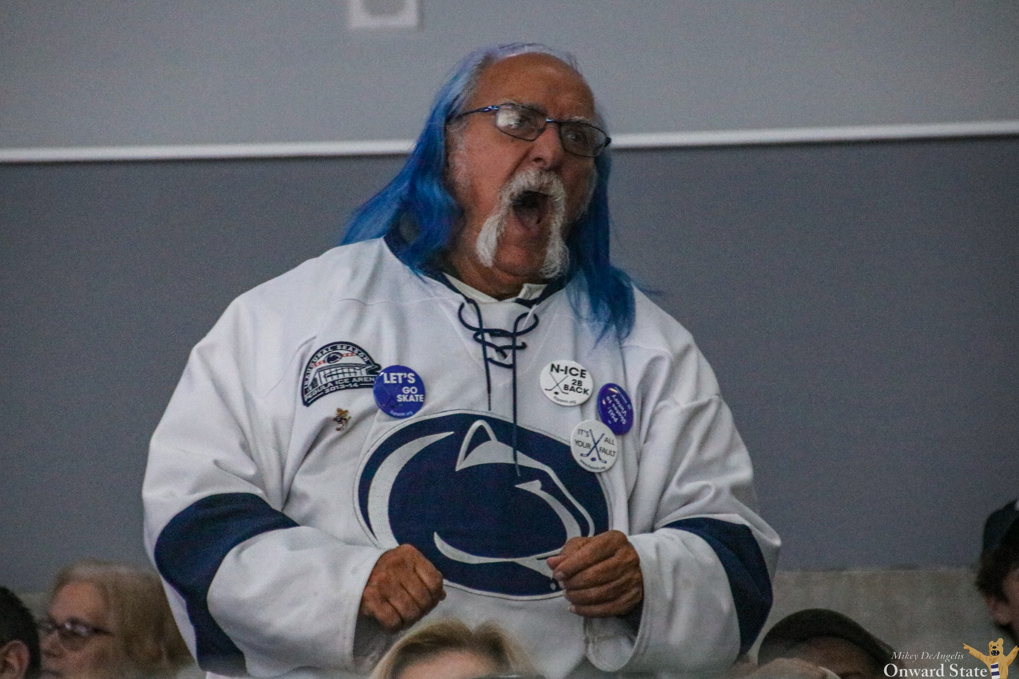 Blue-Haired & Brazen: Longtime Fan Electrifies Penn State Hockey ...