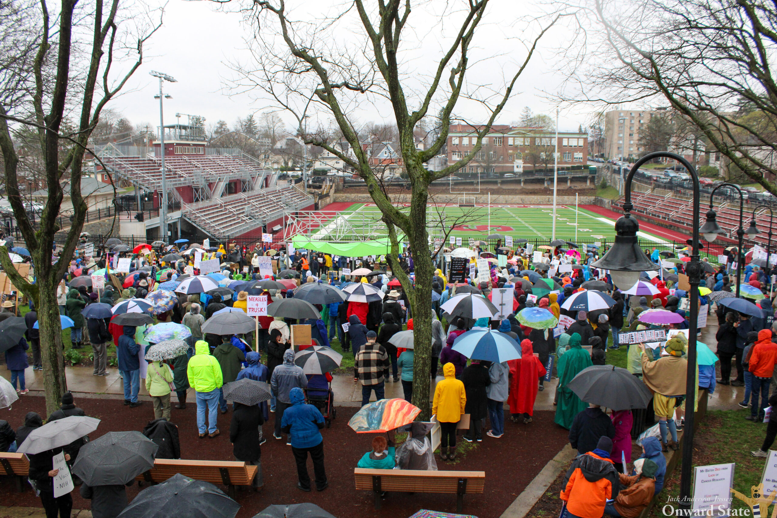 State College Residents Rally For Anti-Trump, Musk 'Hands Off!' Protest ...